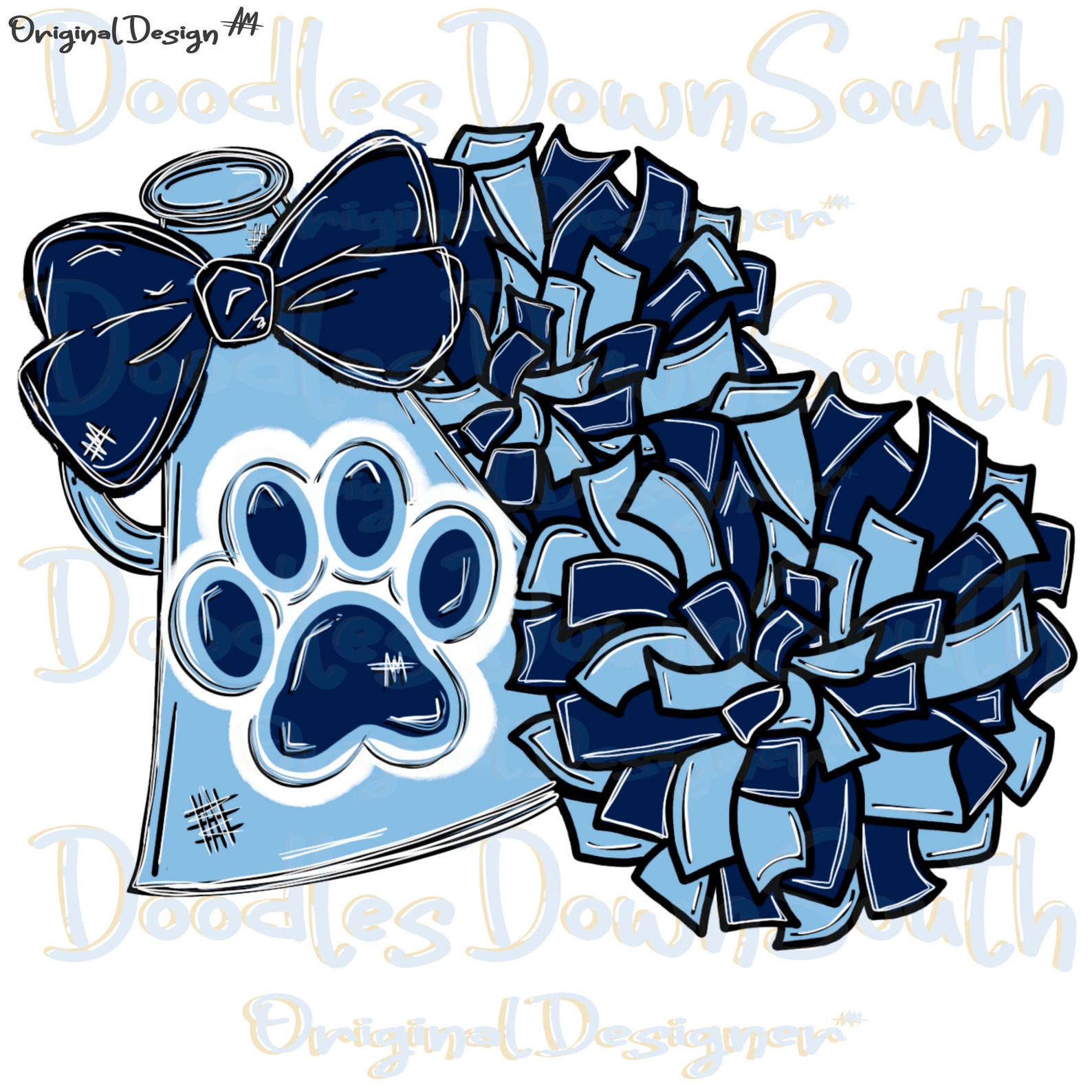 Cheer Pompoms Megaphone - Sublimation PNG - Digital Artwork - Etsy