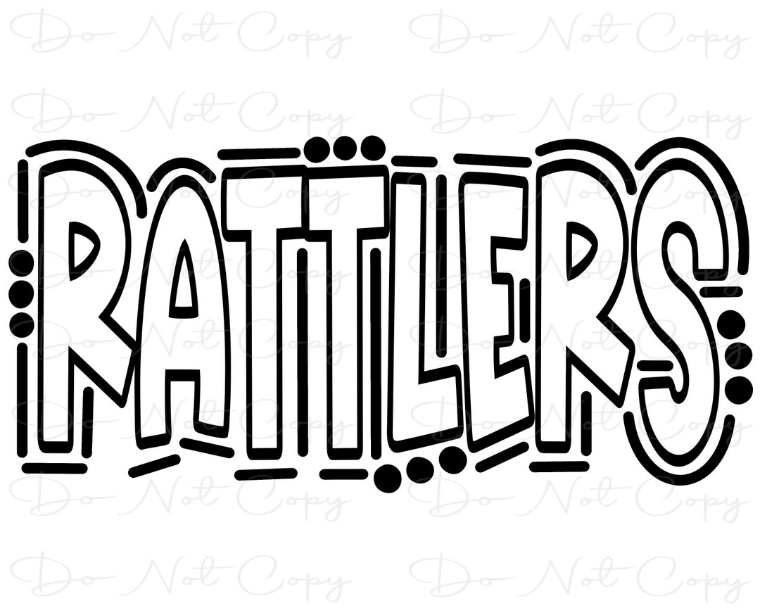 RATTLERS - Doodle Word - Sublimation PNG SVG Pdf - Digital Artwork - Etsy