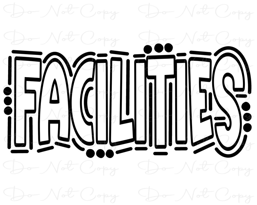 FACILITIES - Doodle Word Transparent Background - Sublimation PNG and ...