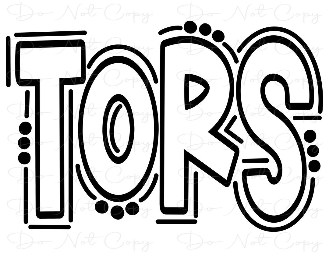 TORS - Doodle Letters Transparent Background - Sublimation PNG and SVG ...