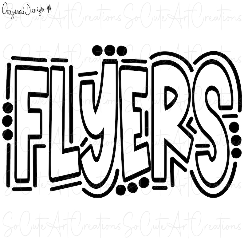 FLYERS - Doodle Letters Transparent Background - Sublimation PNG and ...