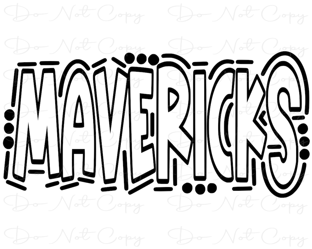 MAVERICKS - Doodle Word - Sublimation PNG and SVG - Digital Artwork - Etsy
