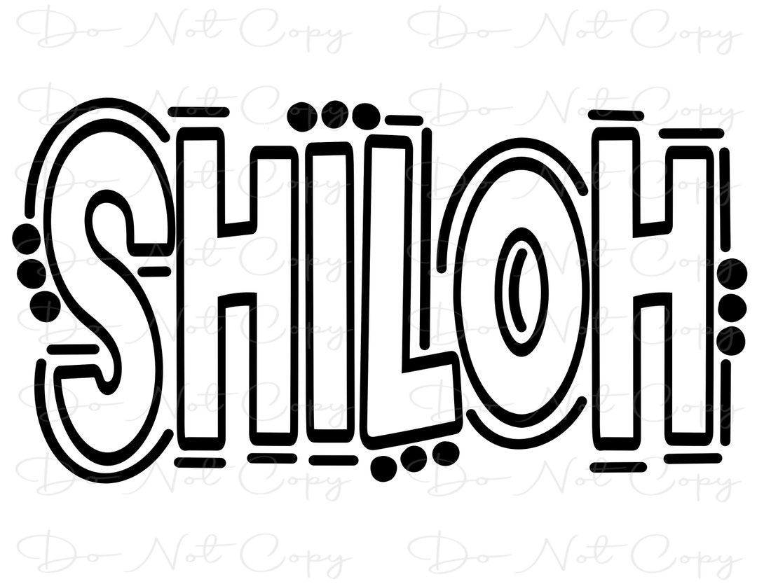 SHILOH - Doodle Letters Transparent Background - Sublimation PNG and ...