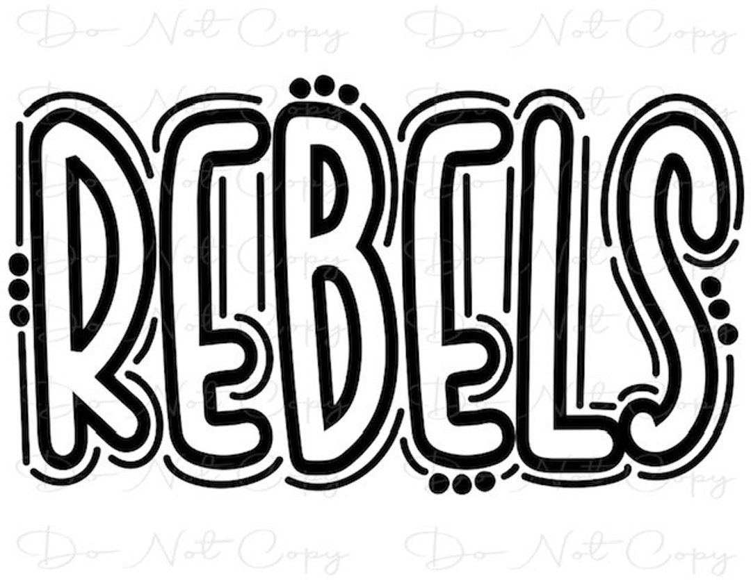 REBELS - Doodle Letters - Sublimation PNG and SVG - Digital Artwork ...