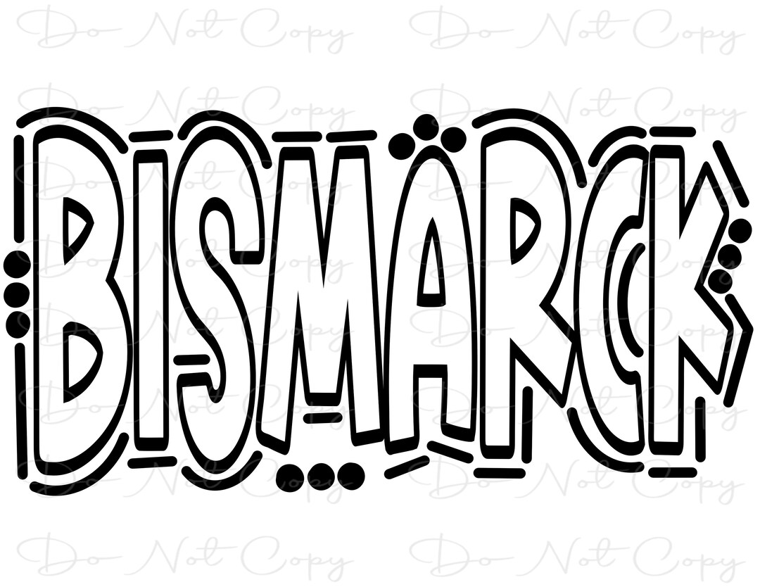 BISMARCK - Doodle Letters Transparent Background - Sublimation PNG and ...