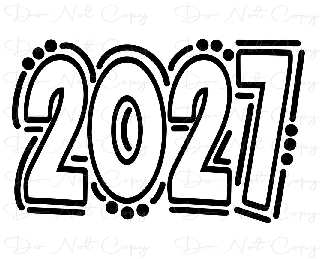 2027 - Doodle Number - Sublimation PNG and SVG - Digital Artwork - Etsy