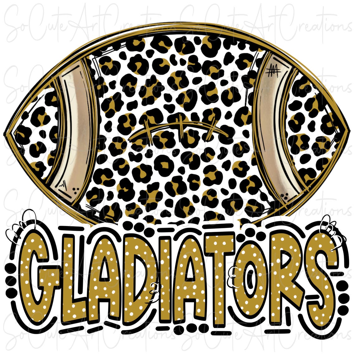GLADIATORS Football - Doodle Letters - School Spirit - Sublimation PNG ...