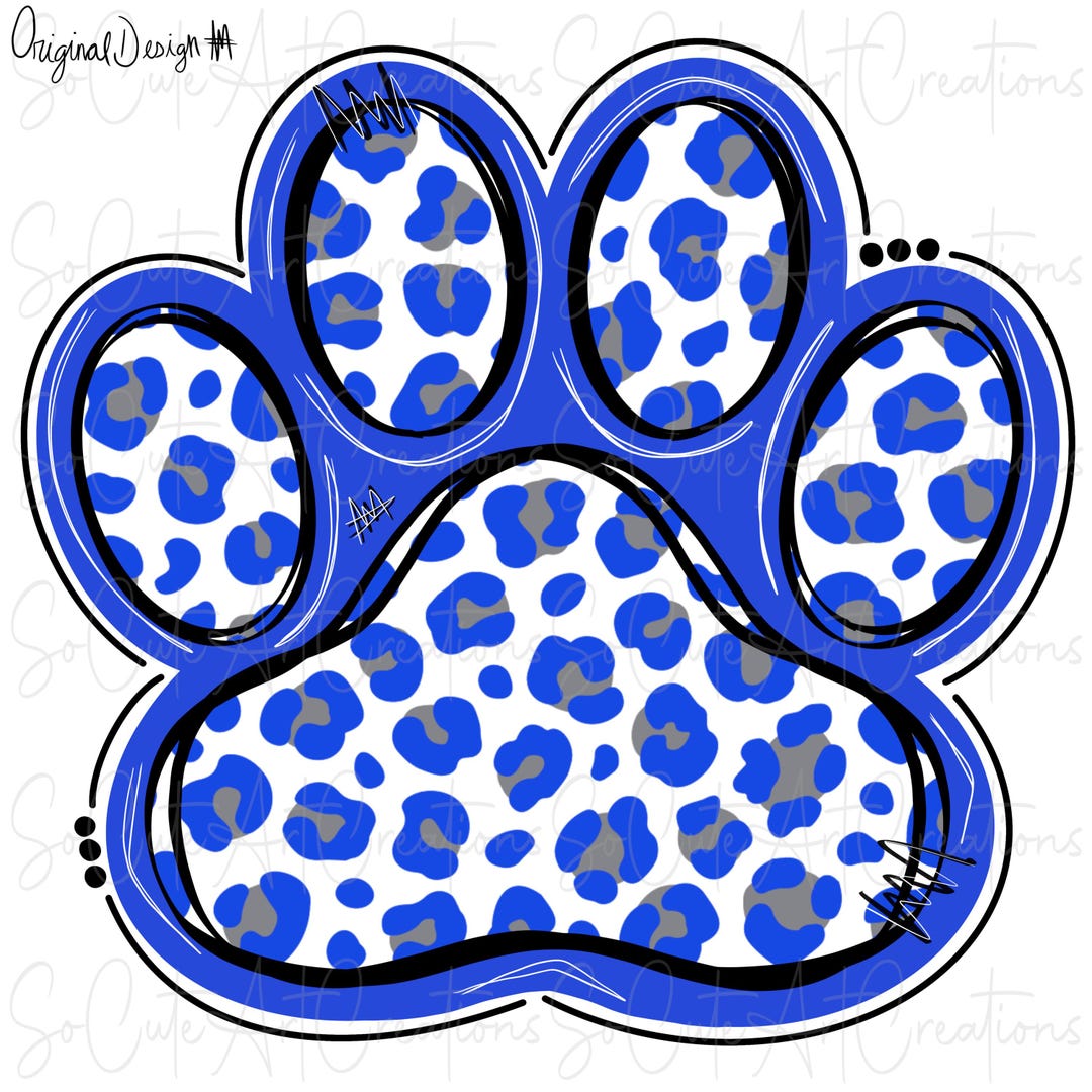 Paw Print - Leopard - Sublimation DTF - PNG - Digital Artwork - Clip ...