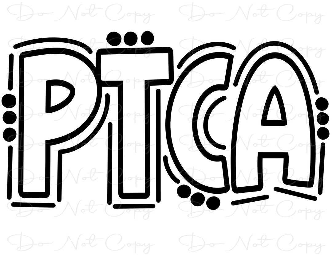 PTCA - Doodle Letters Transparent Background - Sublimation PNG and SVG ...