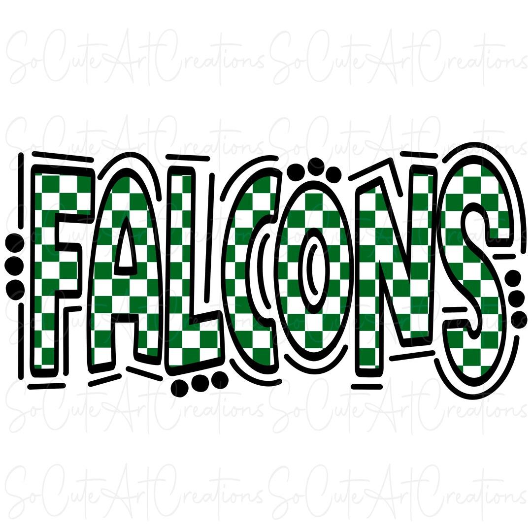 FALCONS - Doodle Letters - Sublimation PNG - Digital Artwork - Clip Art ...