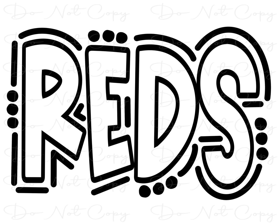 REDS - Doodle Words - Sublimation PNG and SVG - Digital Artwork - Etsy