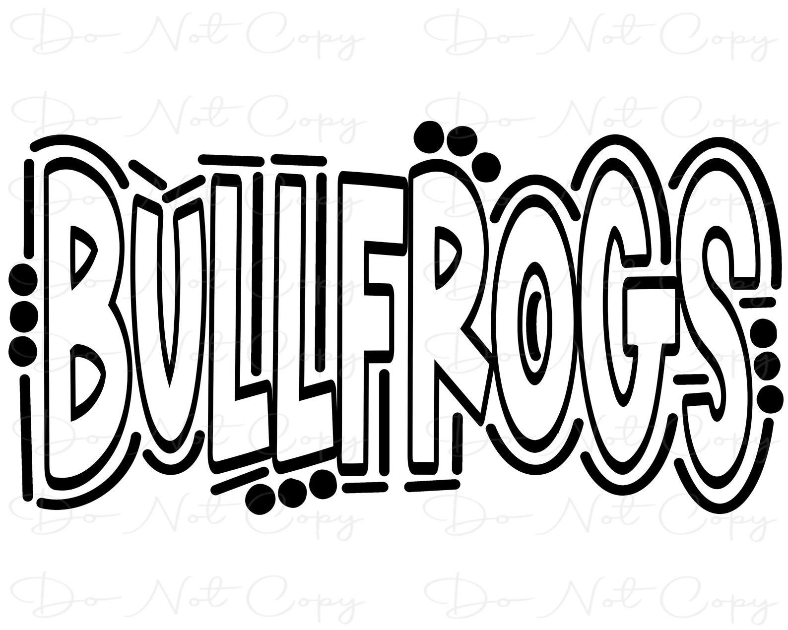 BULLFROGS Doodle Word Sublimation PNG and SVG Digital Artwork - Etsy