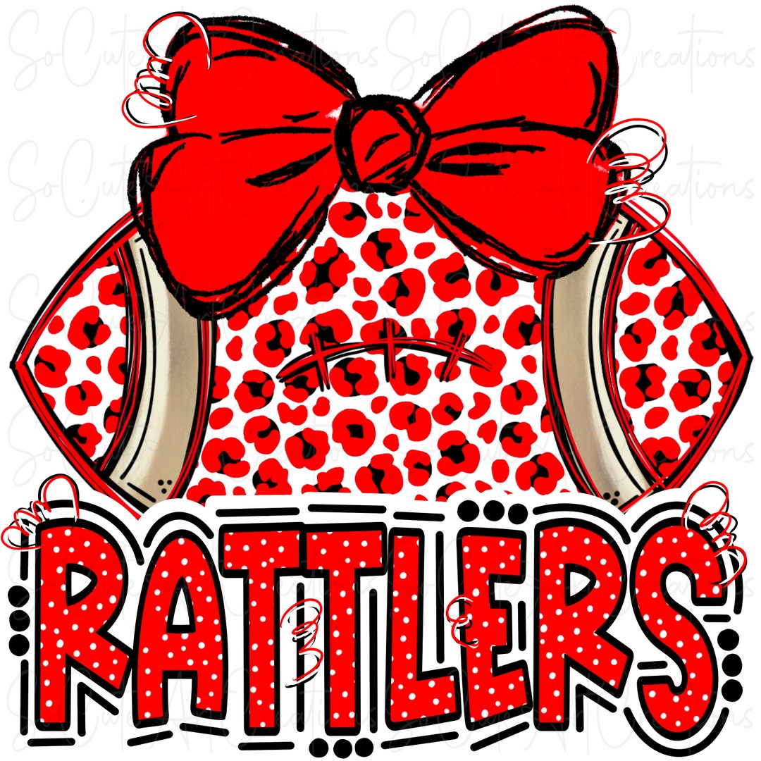 RATTLERS Football and Bow - Doodle Letters - School Spirit ...
