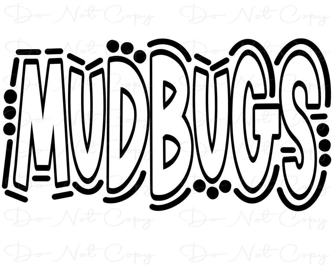 MUDBUGS - Doodleword - Sublimation PNG and SVG - Digital Artwork - Etsy