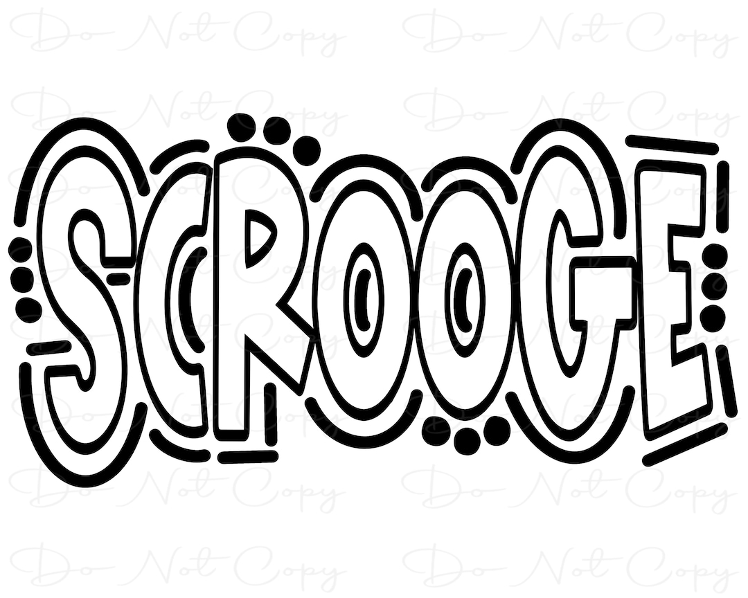 SCROOGE - Doodle Word - Sublimation PNG and SVG - Digital Artwork - Etsy