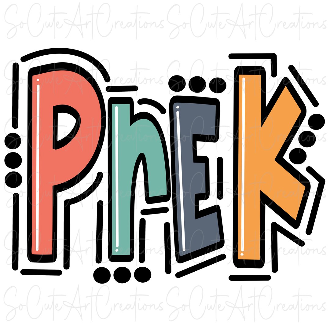 Prek - Bubble Letters - Sublimation PNG - Digital Artwork - Etsy