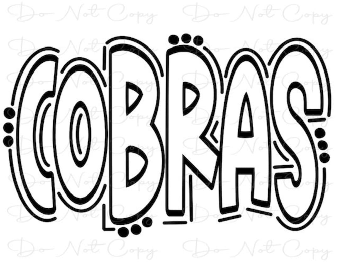 COBRAS - Doodle Letters - Sublimation PNG and SVG - Digital Artwork ...