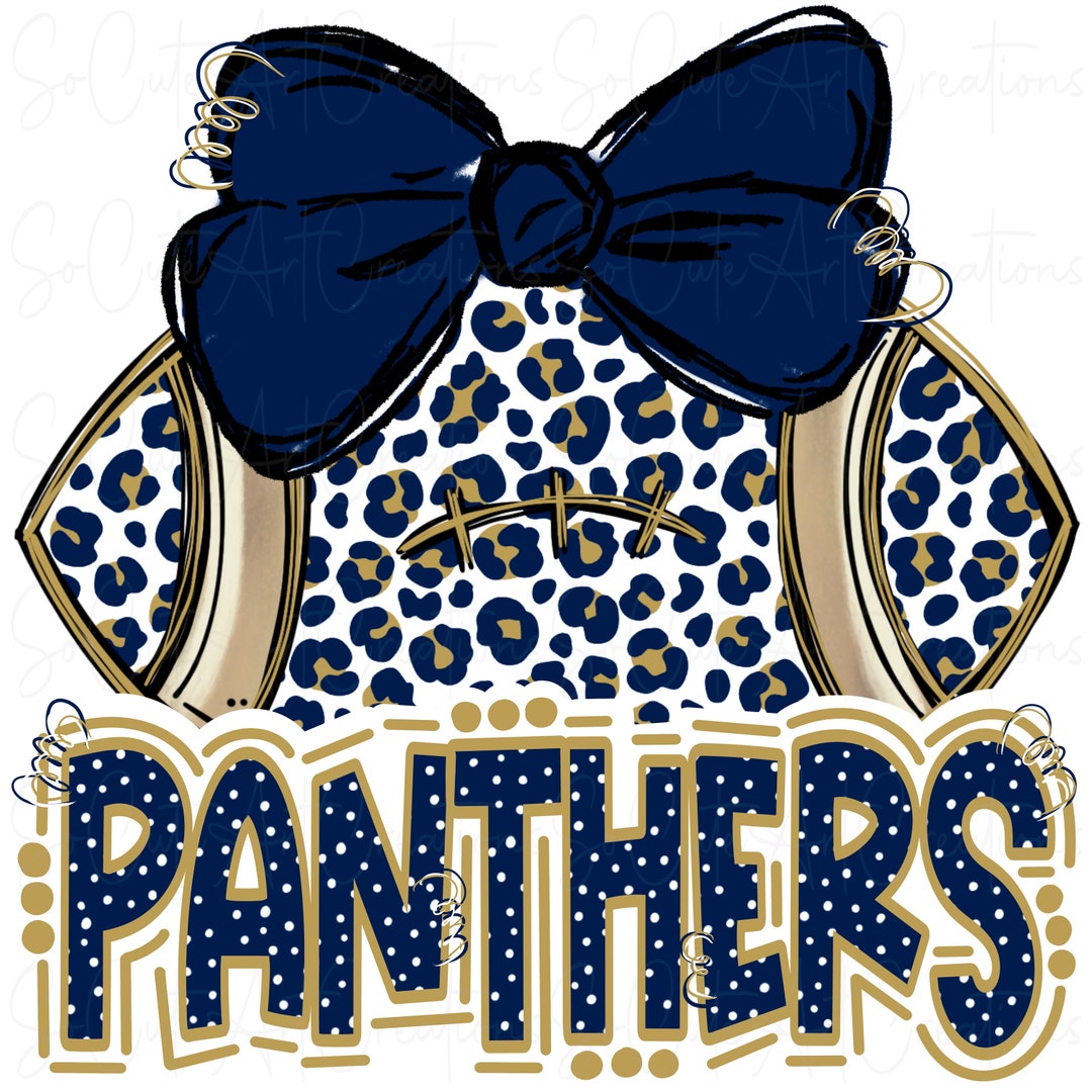PANTHERS - Football and Bow - Doodle Letters - School Spirit ...