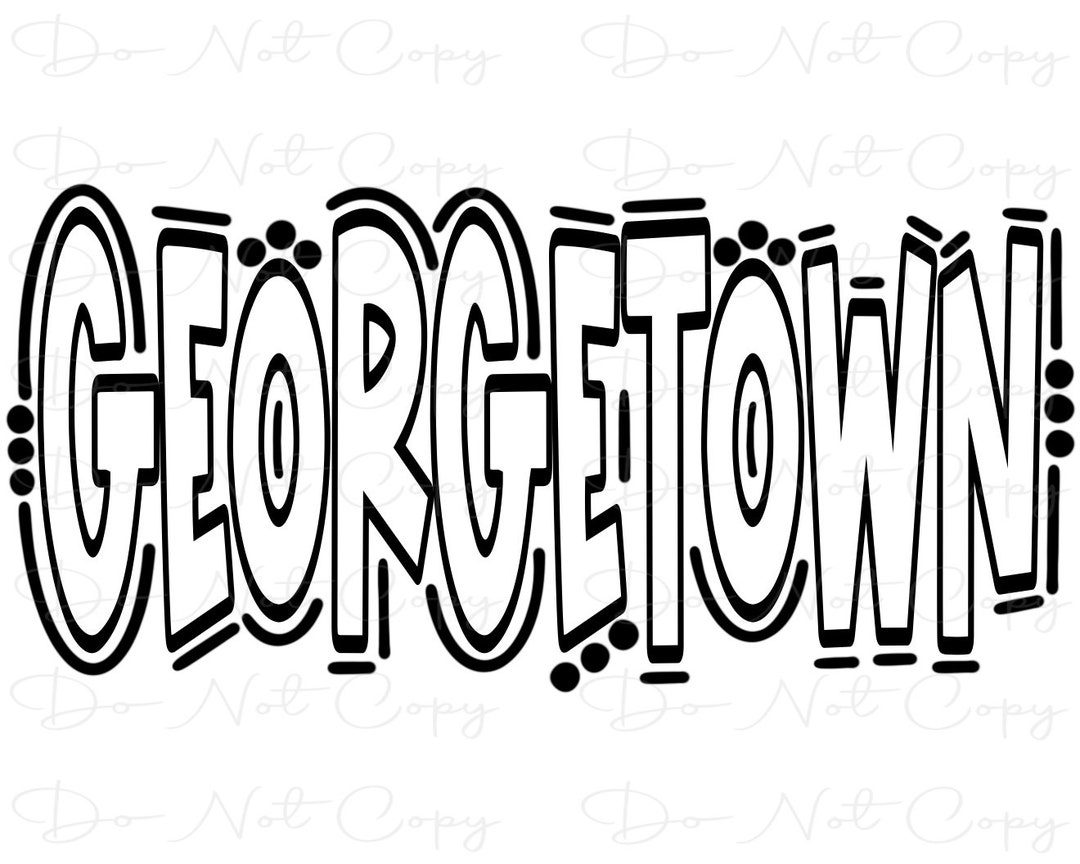 GEORGETOWN- Doodle Letters - Sublimation PNG and SVG - Digital Artwork ...