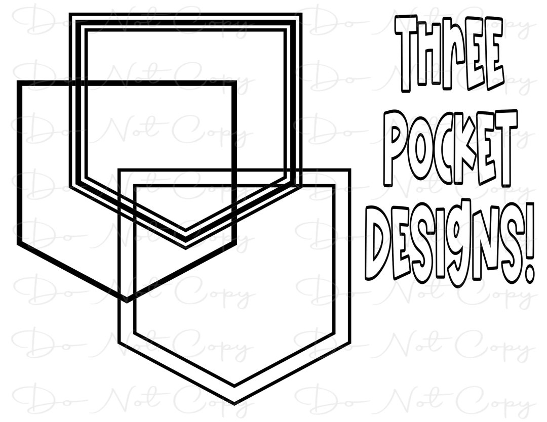Pocket Designs - Front Pocket - Bundle of 3 - PNG and SVG - Etsy