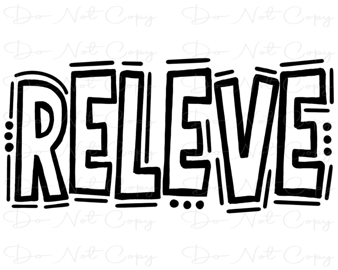 RELEVE - Doodle Letters Transparent- Blank - Sublimation PNG and SVG ...