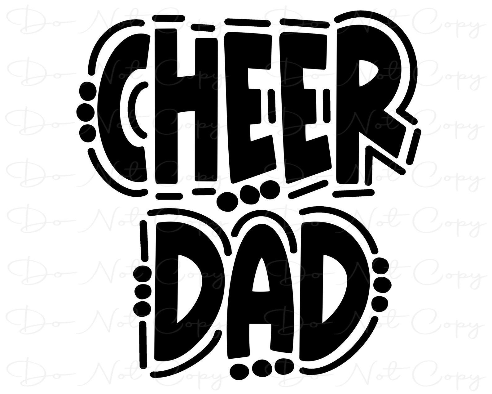 Cheer Dad - Doodle Word - Sublimation PNG and SVG - Digital Artwork ...