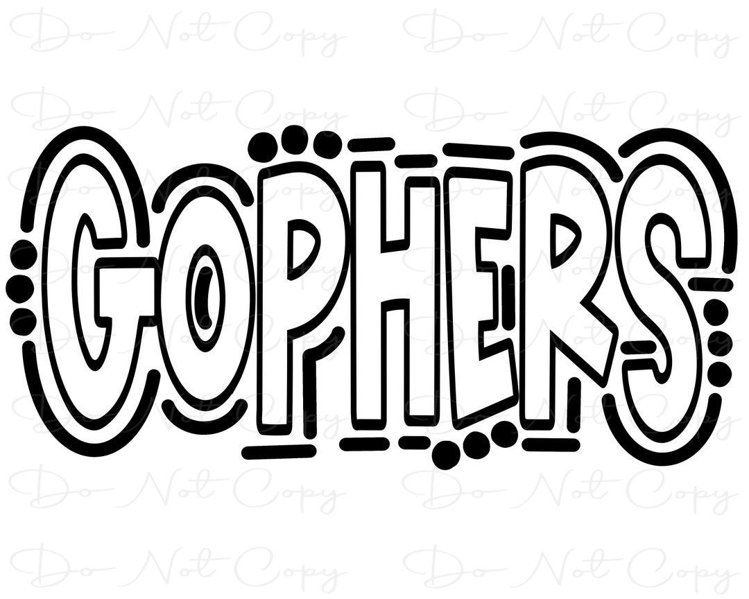 GOPHERS - Doodle Word - Sublimation PNG and SVG - Digital Artwork - Etsy