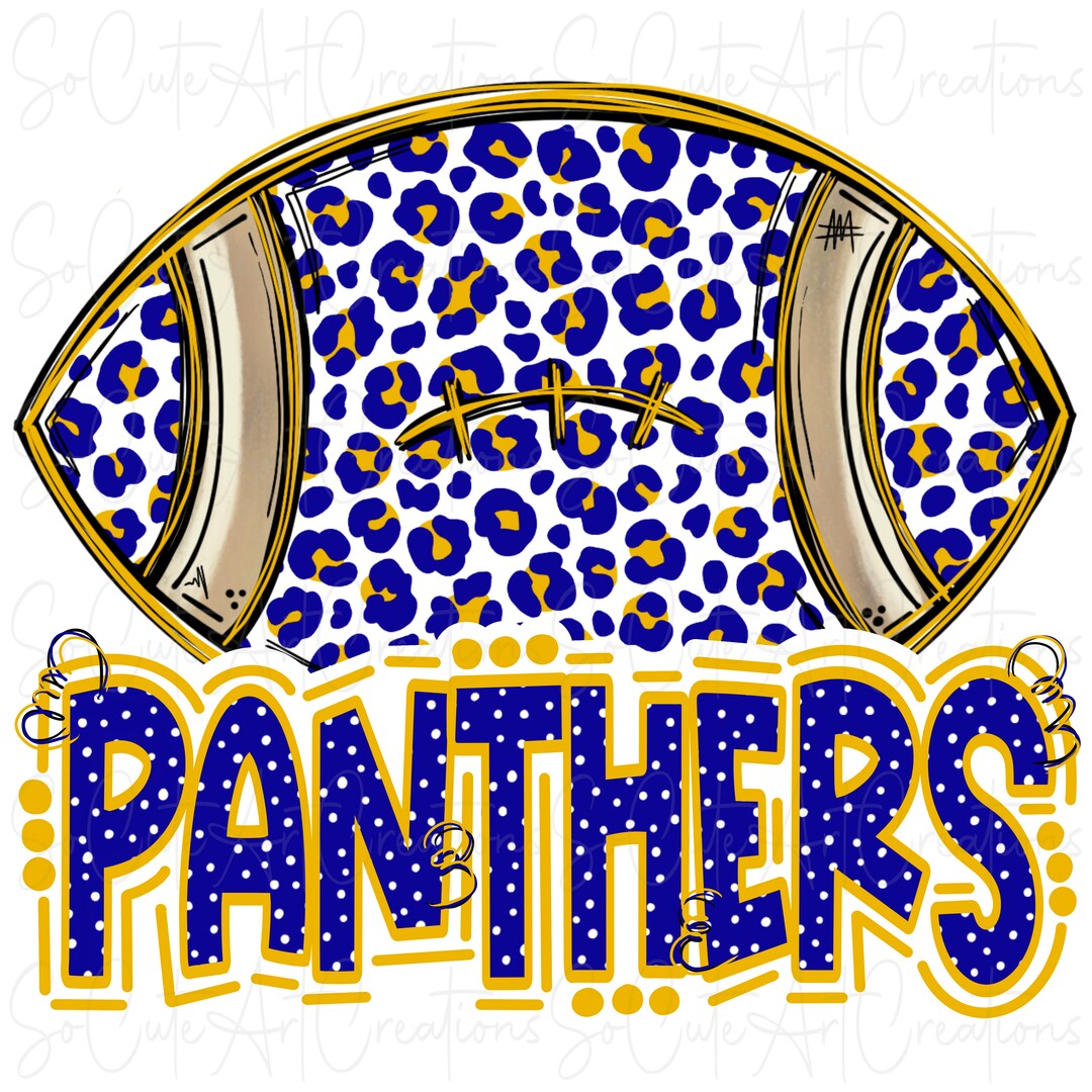 PANTHERS - Football - Doodle Letters - School Spirit - Sublimation PNG ...