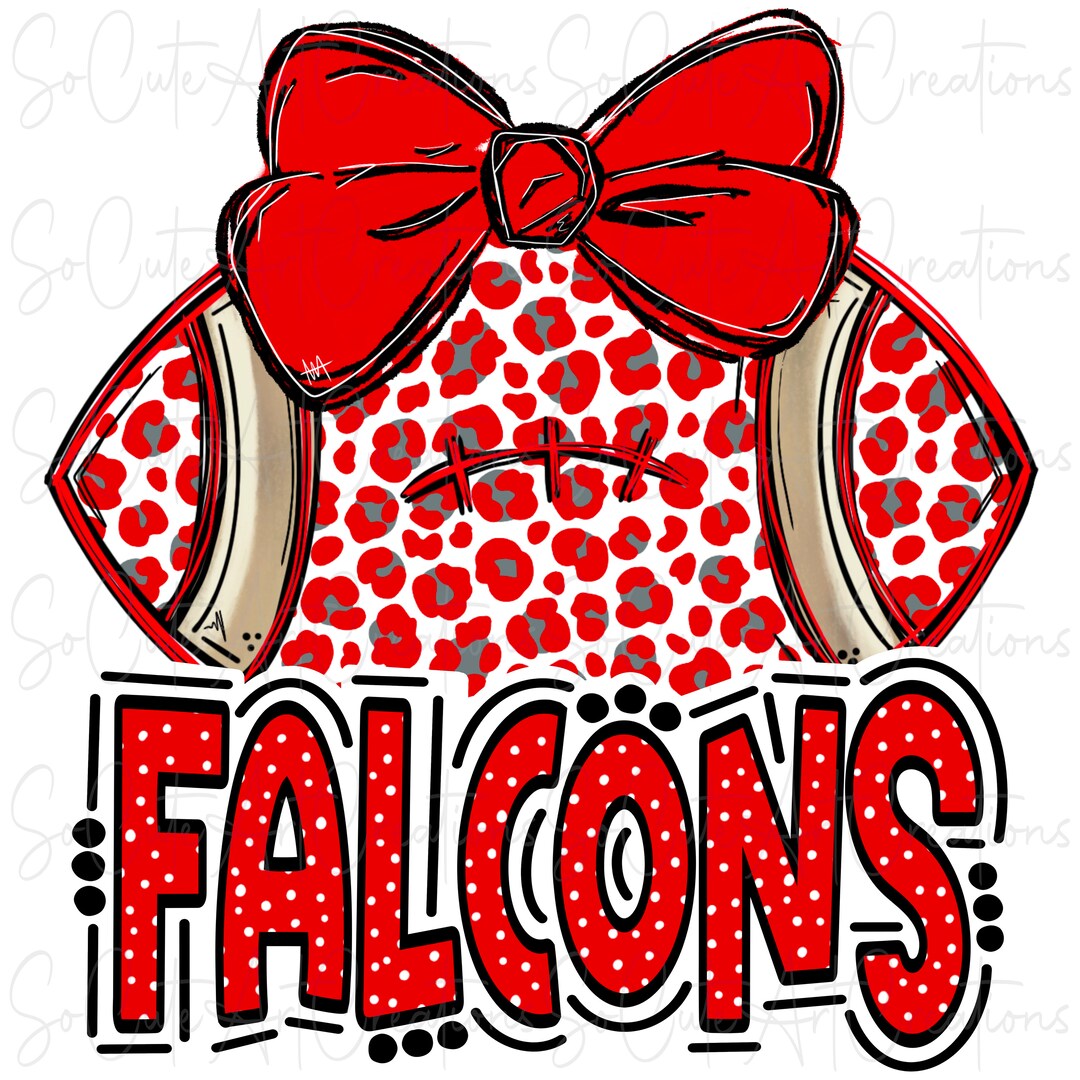 FALCONS - Football and Bow - Doodle Letters - School Spirit ...