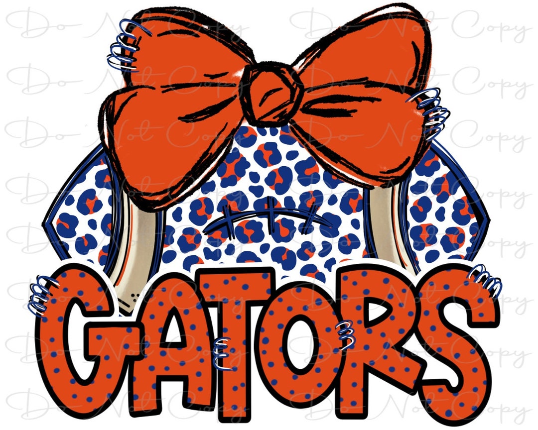 Gators - Football and Bow - Doodle Letters - School Spirit ...