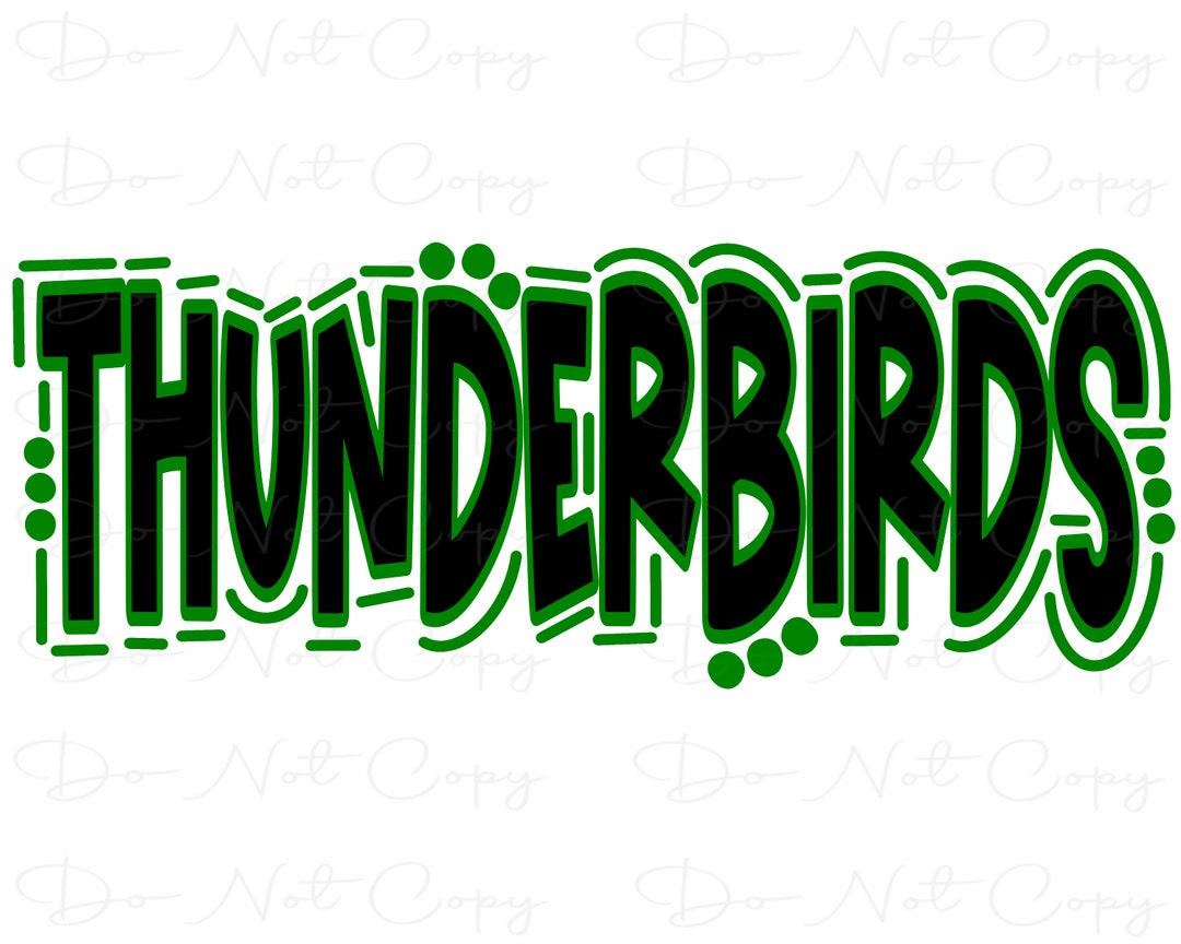 THUNDERBIRDS - Doodle Word - Sublimation PNG SVG - Digital Artwork - Etsy