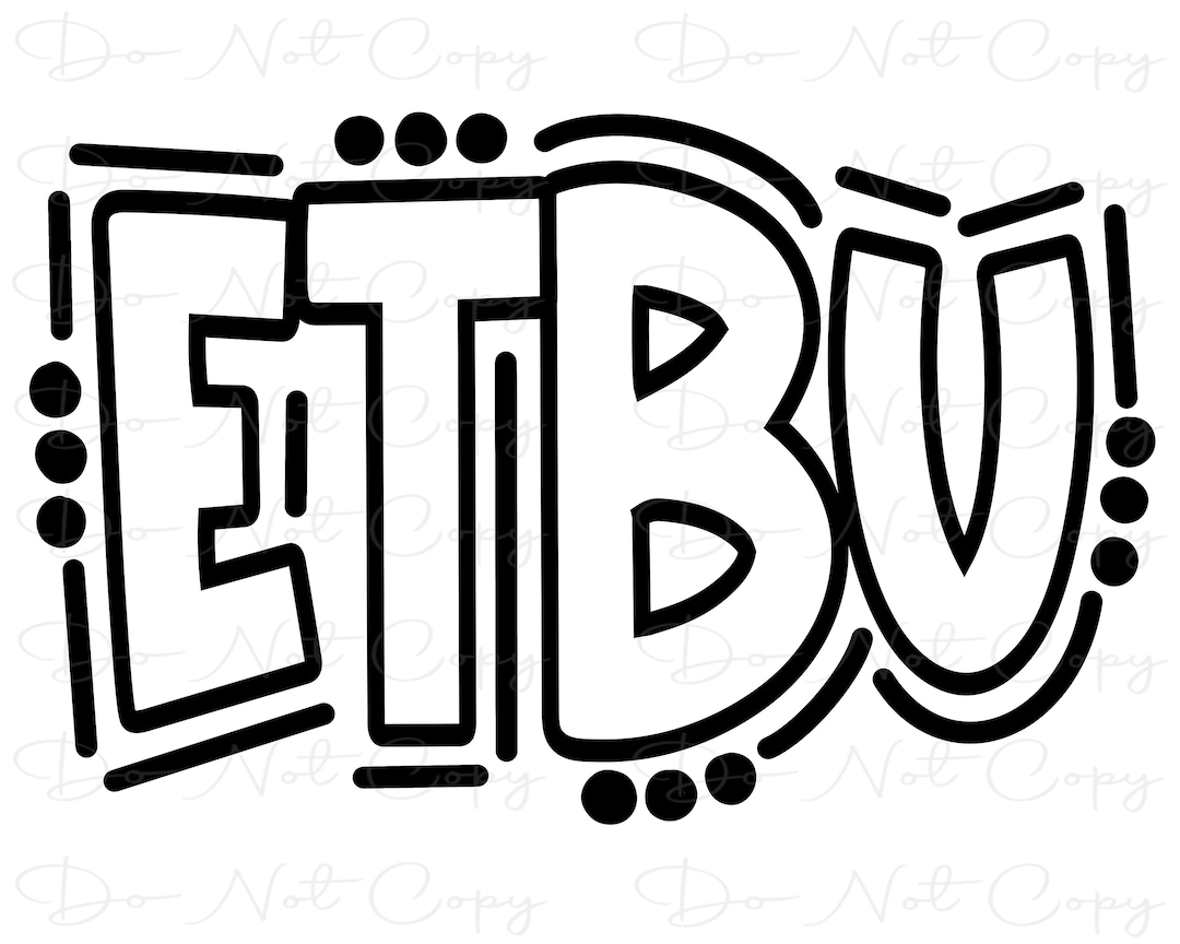ETBU Doodle Word Sublimación PNG y SVG Arte digital - Etsy México