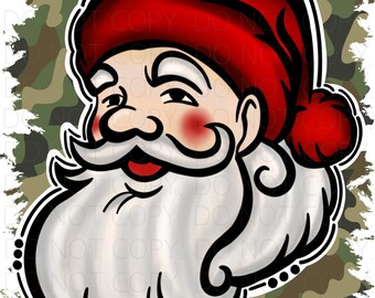 Santa Camo Png - Etsy