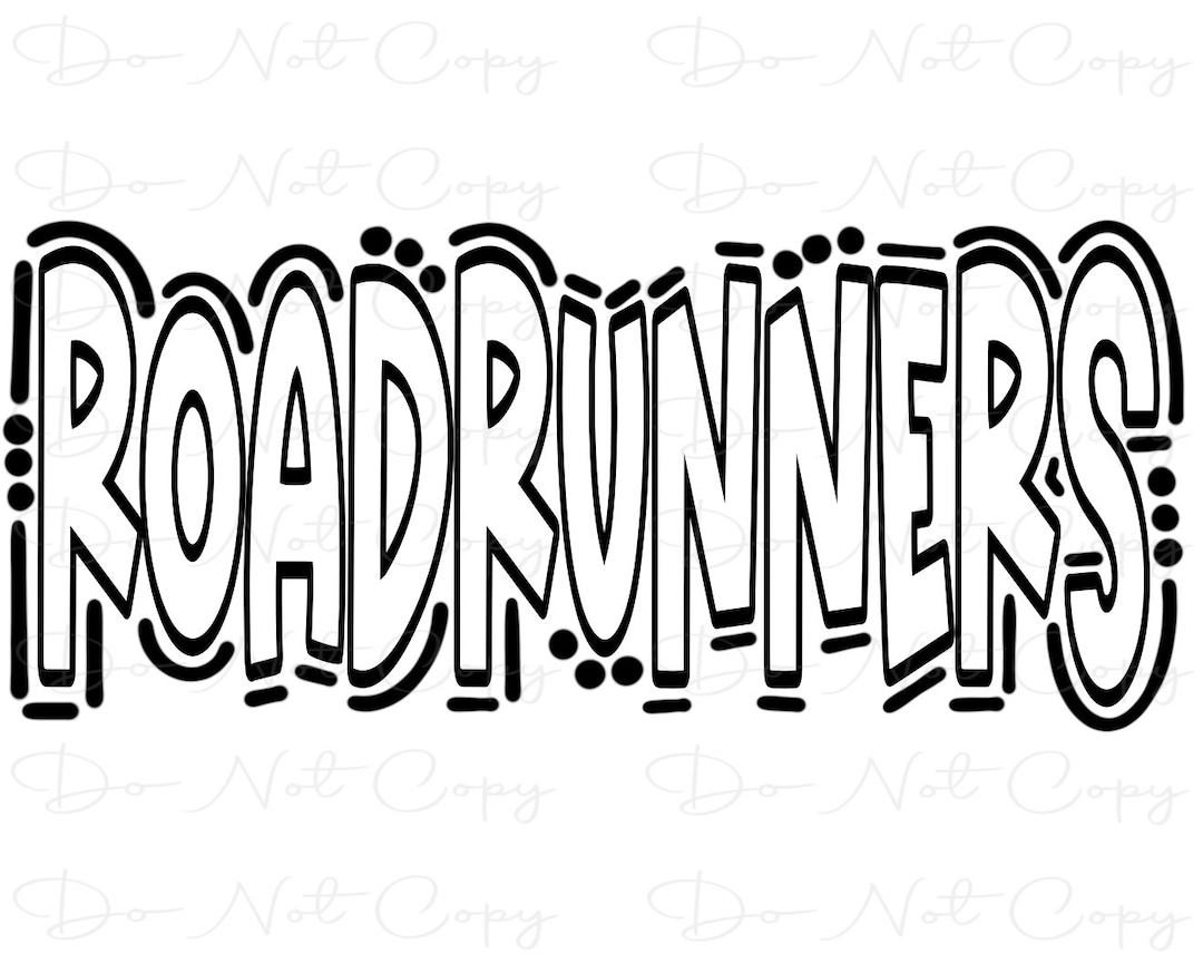 ROADRUNNERS - Doodle Letters Transparent Background - Sublimation PNG ...