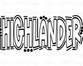 HIGHLANDER Doodle Letters Sublimation PNG and SVG - Etsy
