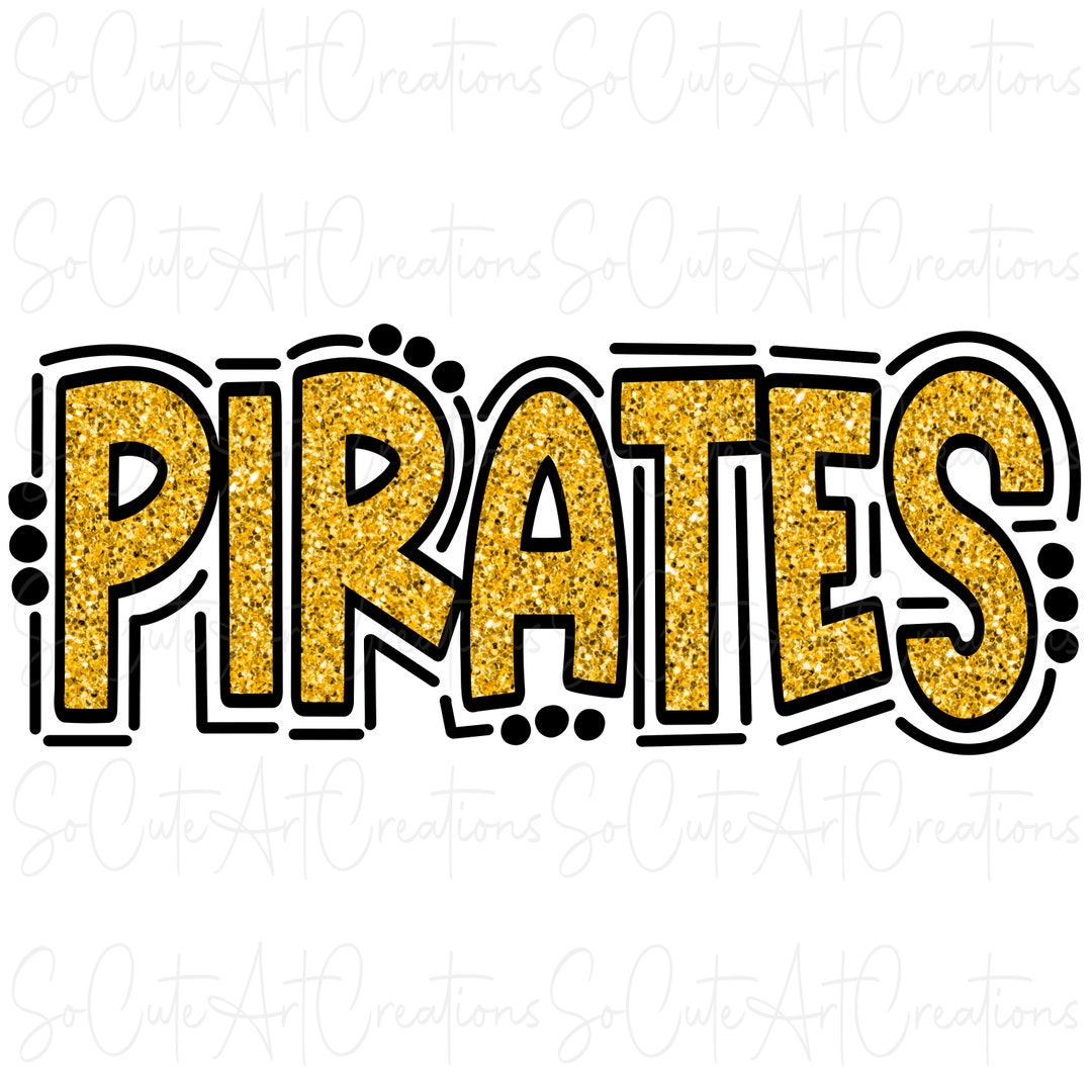 PIRATES - Glitter Doodle Word - Sublimation PNG - Digital Artwork ...