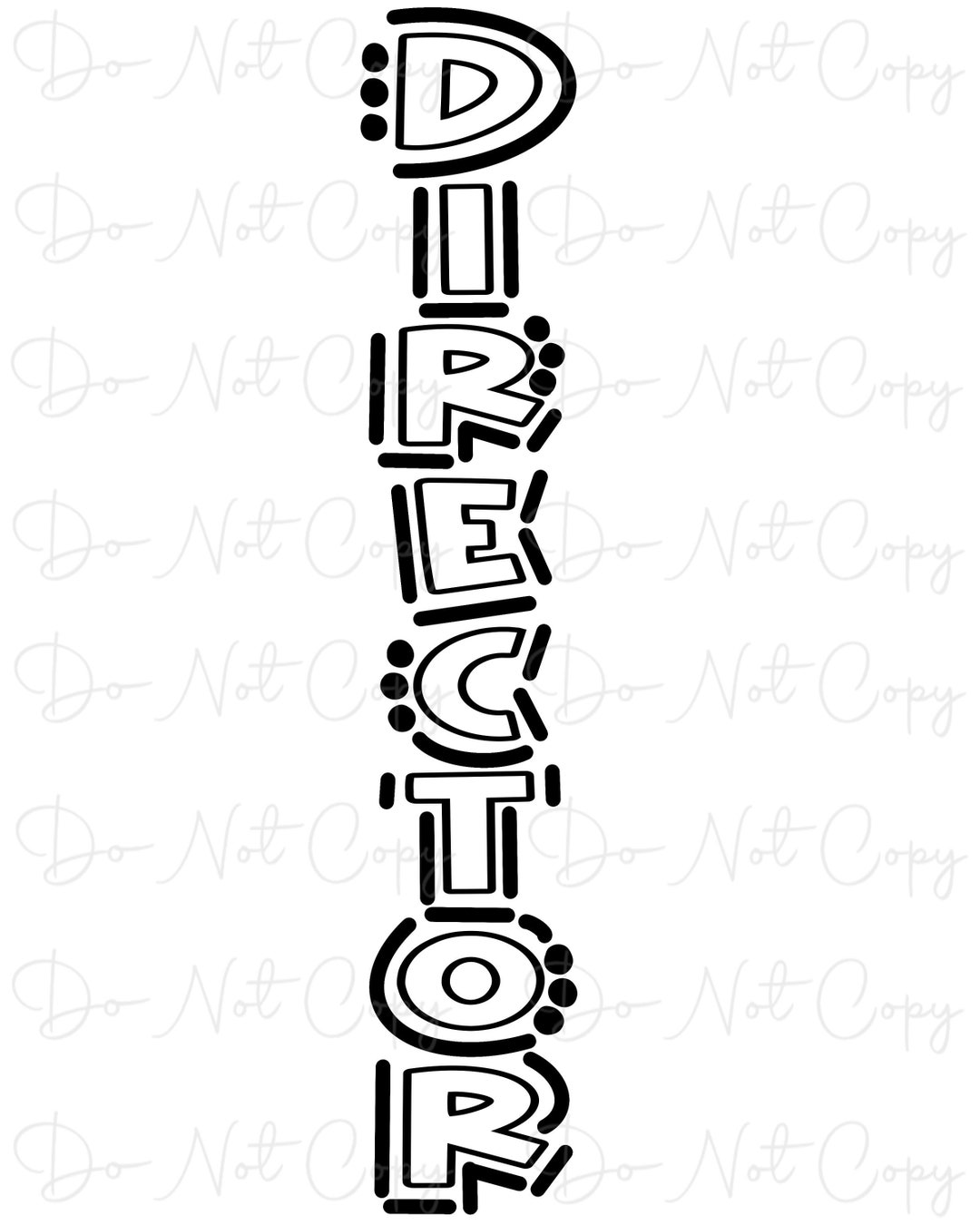 DIRECTOR Vertical - Doodle Word - Sublimation PNG and SVG - Digital ...