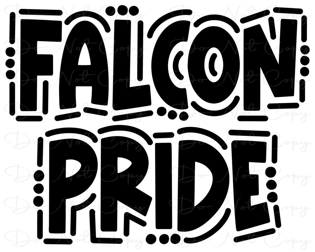 Falcon Pride - Doodle Word - Sublimation PNG and SVG - Digital Artwork ...
