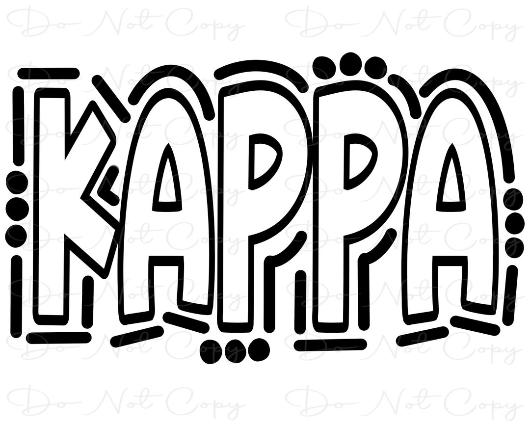 KAPPA - Doodleword - Sublimation PNG and SVG - Digital Artwork - Etsy