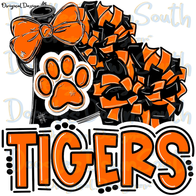 Tiger Cheer Svg - Etsy