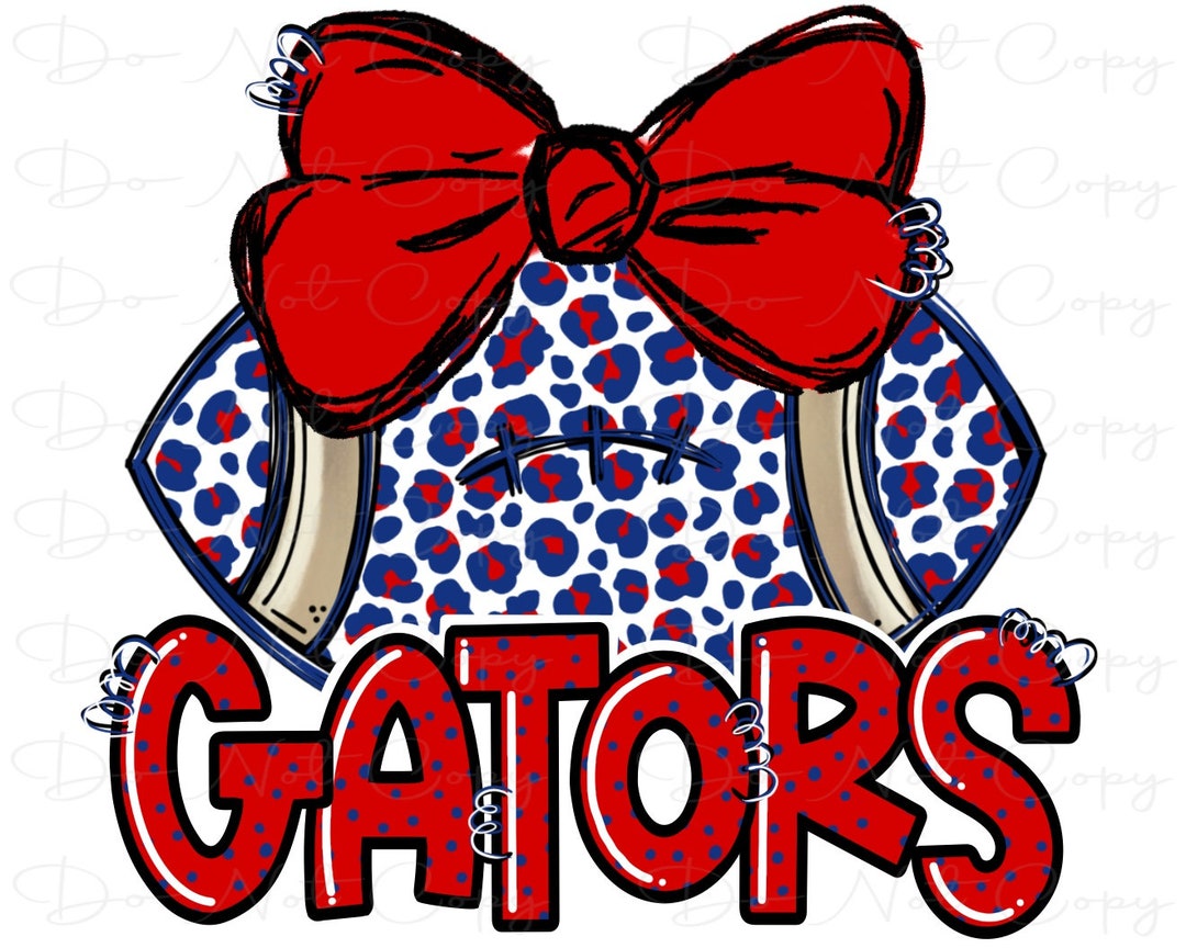 GATORS - Football and Bow - Doodle Letters - School Spirit ...