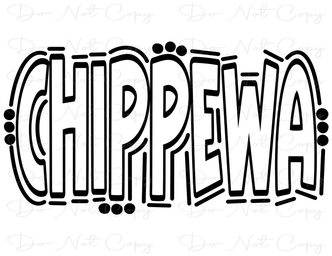 CHIPPEWA - Doodle Letters Transparent Background - Sublimation PNG and ...