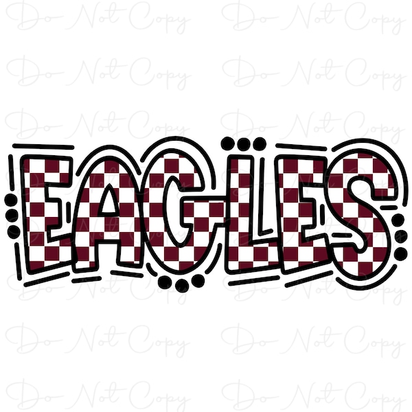 Eagles Doodle Letters - Etsy