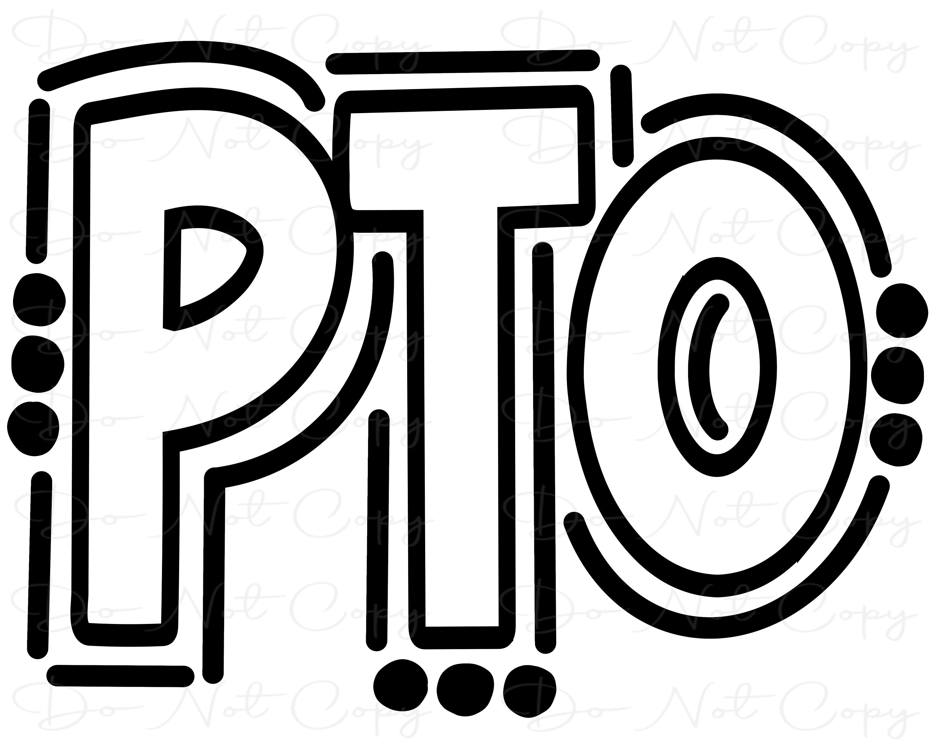 PTO Doodle Word Sublimation PNG and SVG Digital Artwork - Etsy Canada