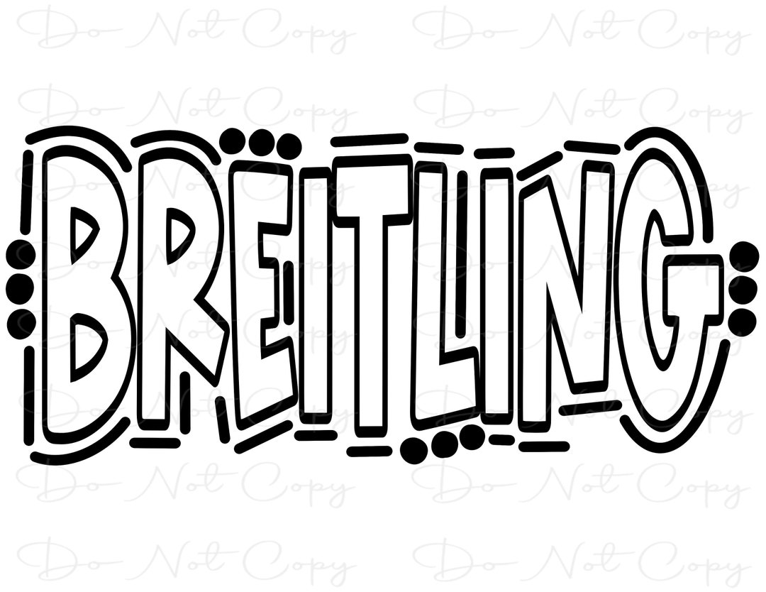 BREITLING - Doodle Letters Transparent Background - Sublimation PNG and ...