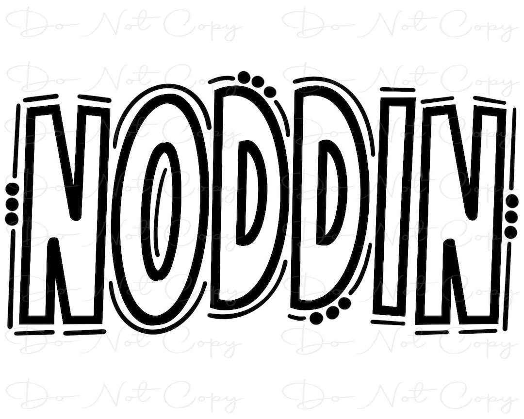 NODDIN - Doodle Letters Transparent Background - Sublimation PNG and ...