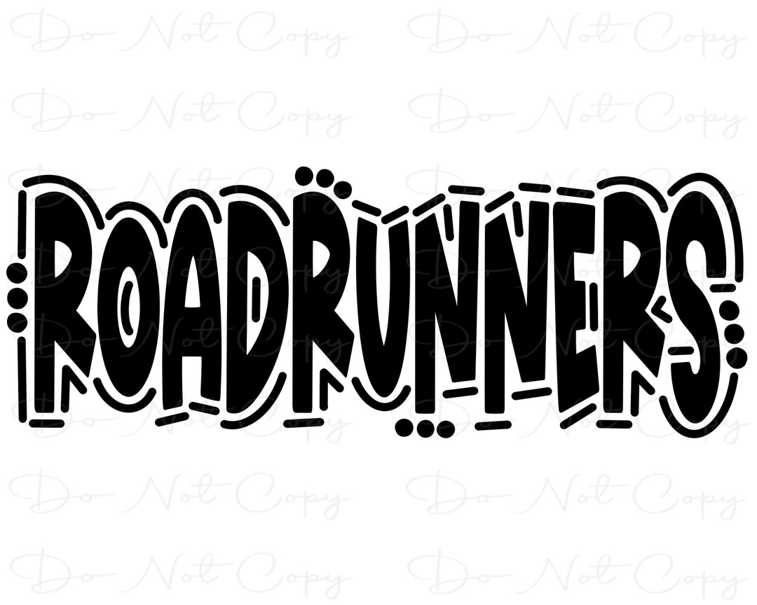ROADRUNNERS - Doodle Word - Solid - Sublimation PNG and SVG - Digital ...