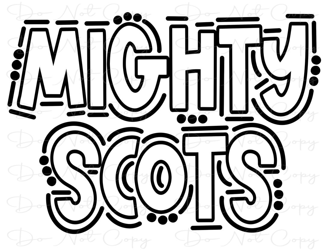 Mighty Scots - Doodle Letters - Sublimation PNG and SVG - Digital ...