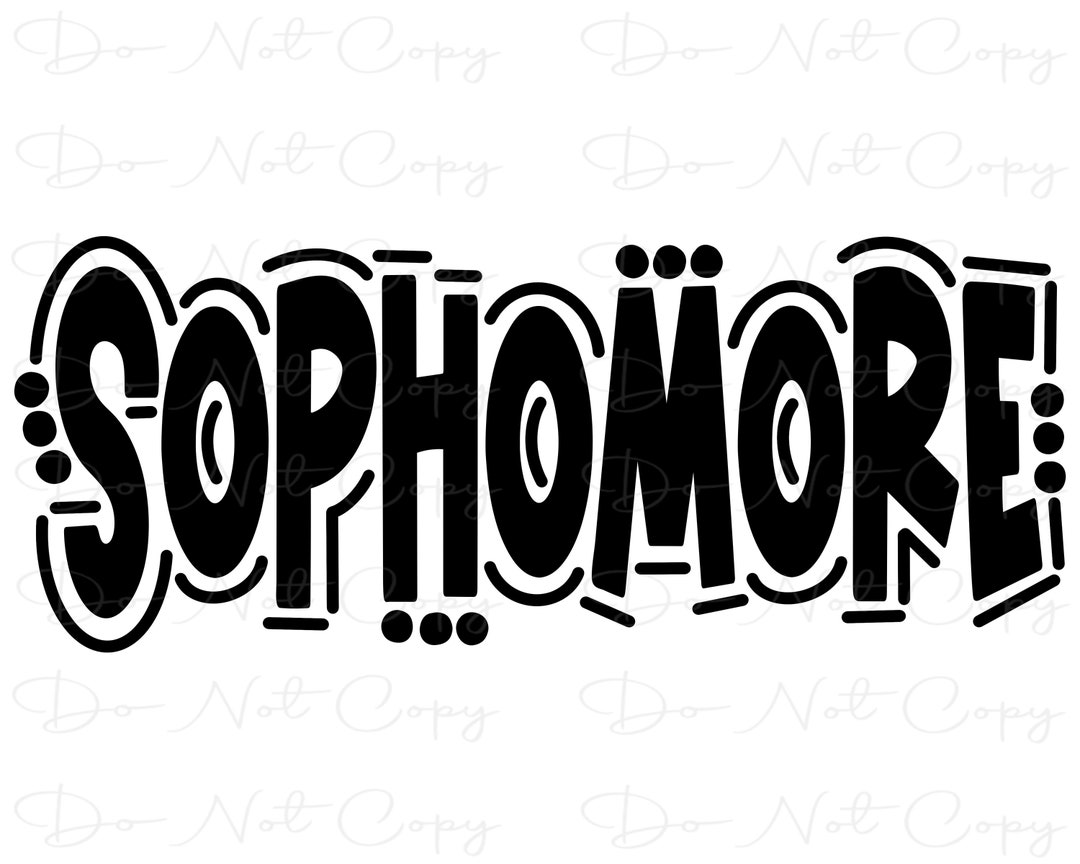 SOPHOMORE - Solid Doodle Word - Sublimation PNG - Digital Artwork ...