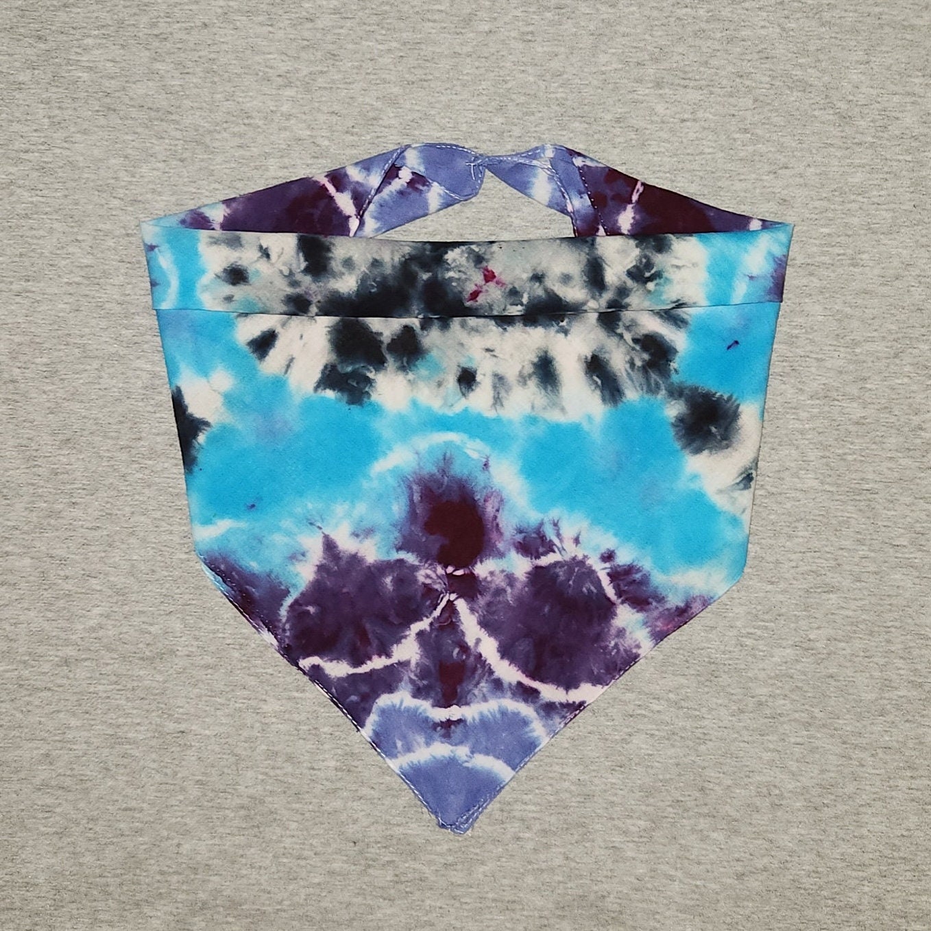 Blue Purple Grey Corner Star Burst Bandana - Etsy